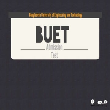 Buet admission test | PPT
