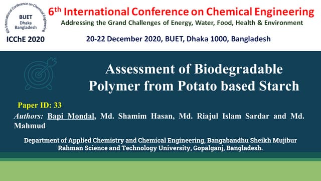 Making plastic from starch | PDF