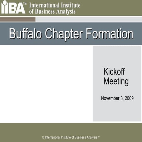 Buffalo Chapter Kickoff President | PPT