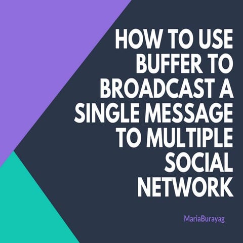 How to use buffer to broadcast a single message to multiple social ...