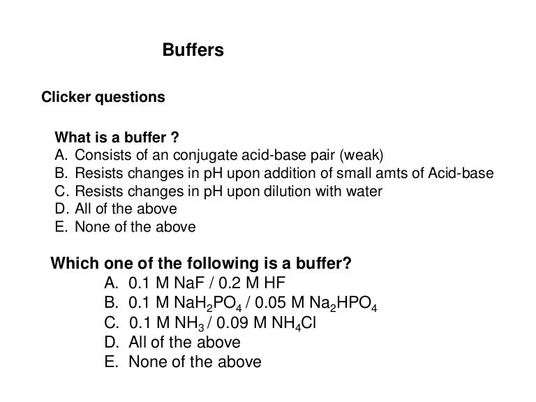 Buffers