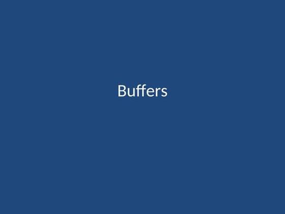Buffers in biological systems | PPTX