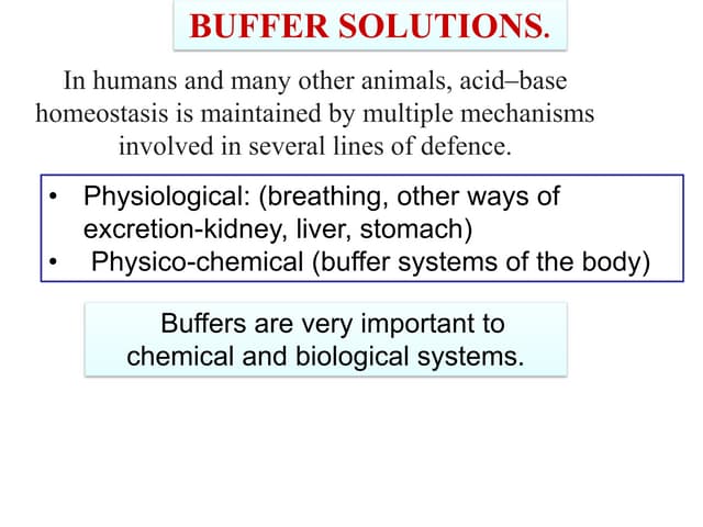 Buffers in biological systems | PPTX