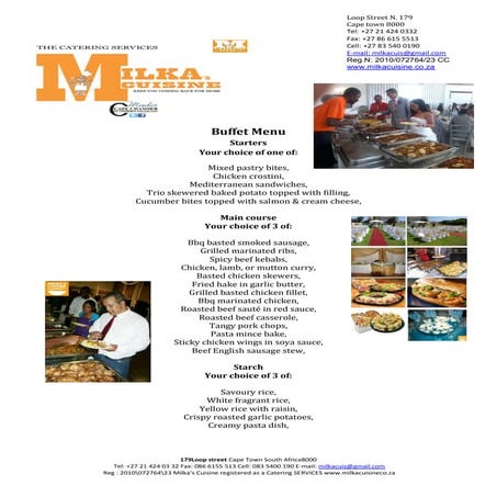 Buffet Menu | PDF
