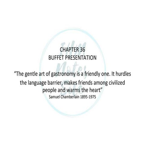 Buffets Pdf