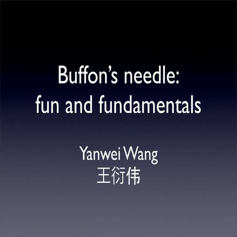 Buffon\'s needle: fun and fundamentals | PDF | Physics | Science