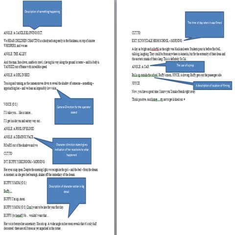 Buffy Scriptplay Annotation | PPTX