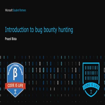 Bug bounties | PPTX | Antivirus Software | Computer Software and Applications