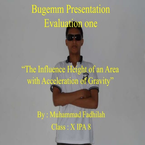 The influence height of an area to the acceleration of gravity | PPTX