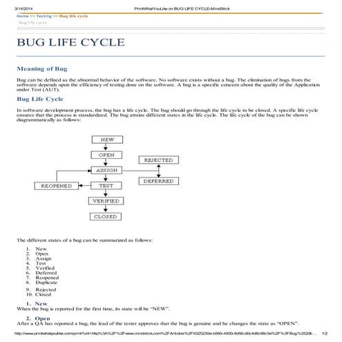 Bug Life Cycle Pdf