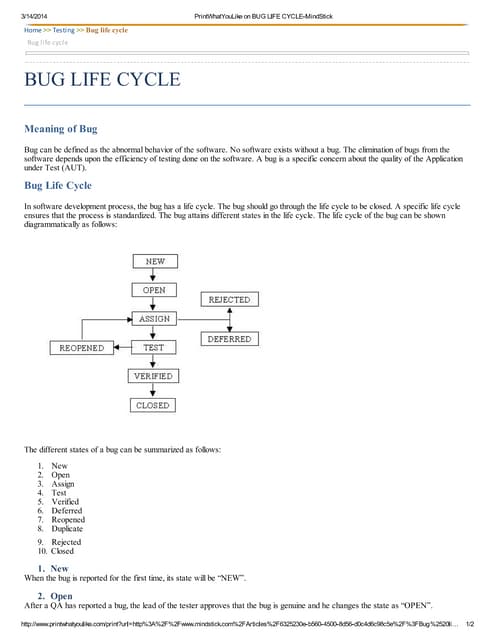 Defect Life Cycle | PPT