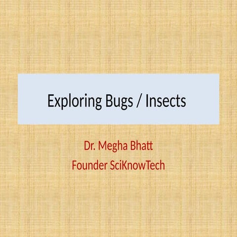 Discover The World Of Bugs And Friends Education Presentation In ...