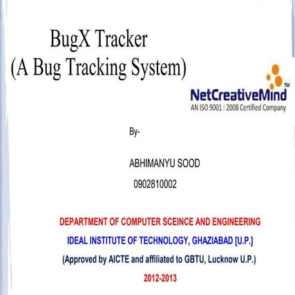 Bug x tracker | PPT