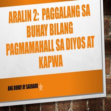Kahalagahan ng buhay | PPTX