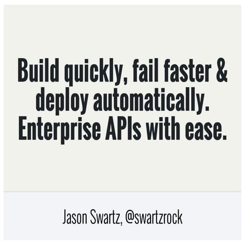 APICon SF - Enterprise APIs With Ease | PDF