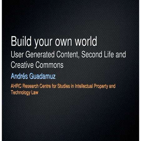 Build Your Own World | PDF