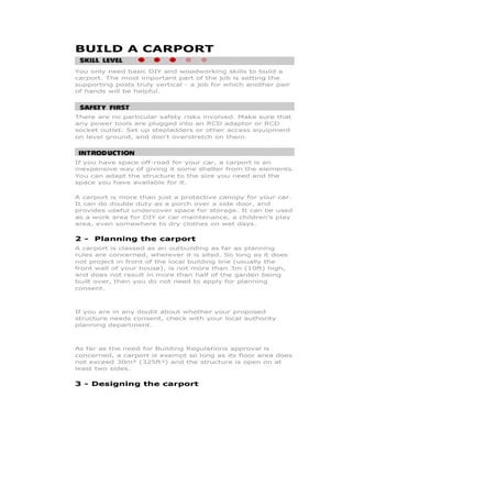 Build a carport | PDF