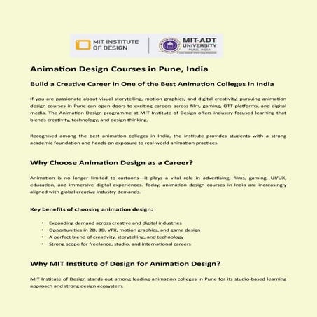 Build a Creative Career in One of the Best Animation Colleges in India.pdf