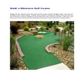 Mini Golf Course Builder | Build A Miniature Golf Course