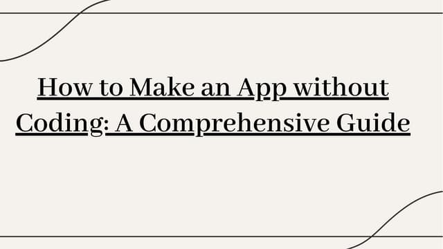 How To Build A Mobile App Without Coding Ppt 1177