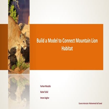 Build a model to connect mountain lion habitat | PPTX