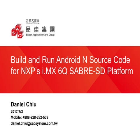 Build and Run Android N Source Ccode on NXP SABRESD platform | PDF