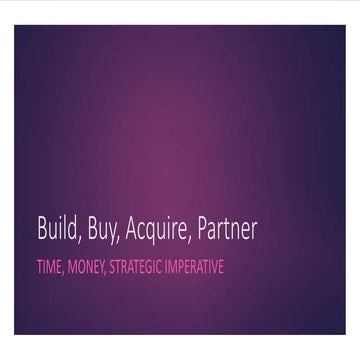 Build, Buy, Acquire | PPTX