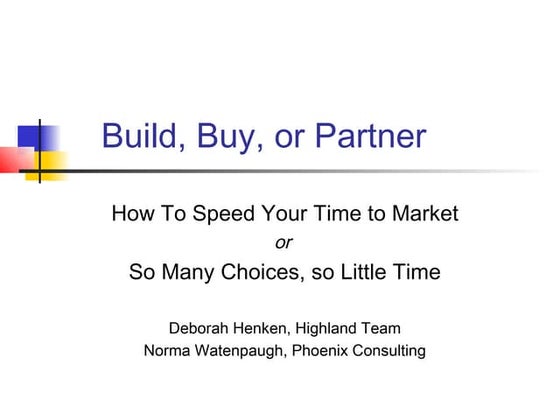 Partner Buy Build Evaluation Worksheet | PDF