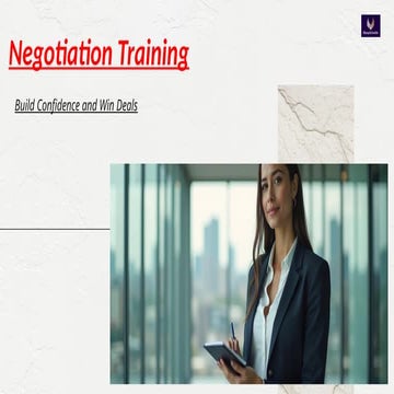 Negotiation Training-Build Confidence and Win Deals | PPTX