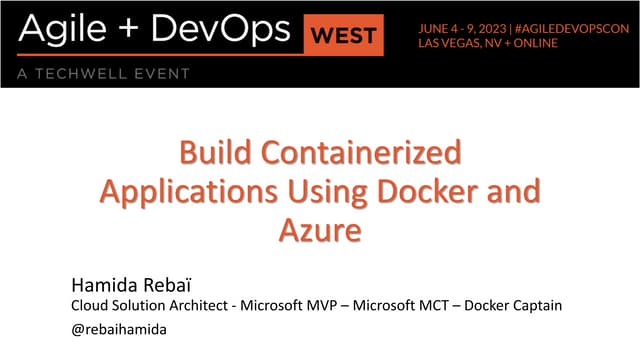 Build containerized application using Docker and Azure.pdf Build containerized application using Docker and Azure.pdf