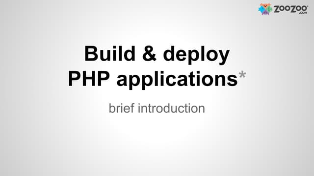 Build And Deploy Php Application Intro Level Ppt 1112