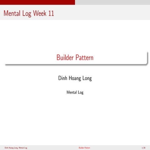 Builder pattern | PPT