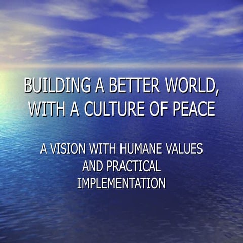 Building A Better World | PPT