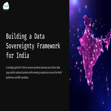 Building a Data Sovereignty Framework for India | PDF