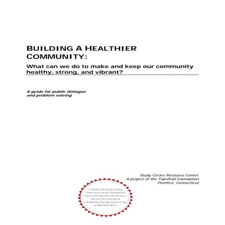 Building A Healthier Community | PDF