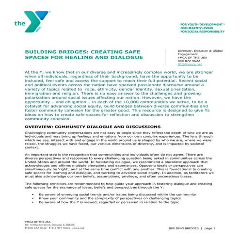 Building Bridges: Creating Safe Spaces for Healing and Dialogue | PDF