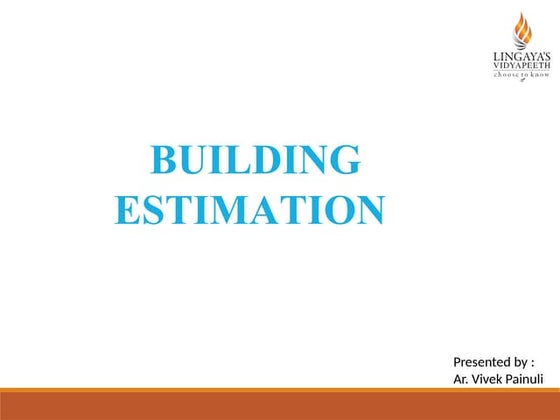 1. UNIT -I ESTIMATION OF BUILDINGS.pdf | Civil Engineering Industry ...