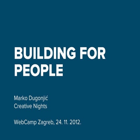 Building for People | PDF