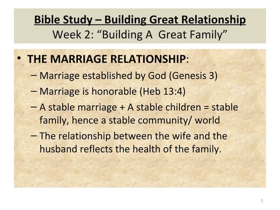 Building Godly Relationships | PPTX