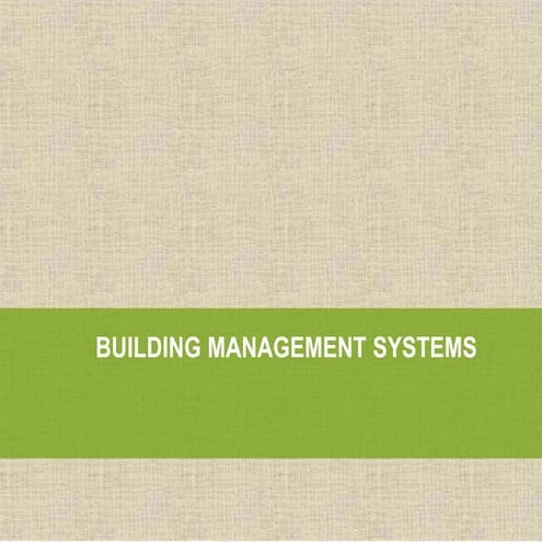 Building management systems | PPTX