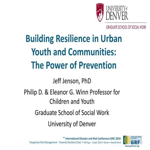 Building Resilience in Urban Youth and Communities The Power of ...