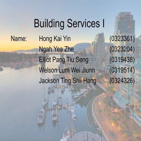Building services-i (2) | PPT