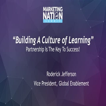 Building a culture of learning, partnership is the key to success! | PDF