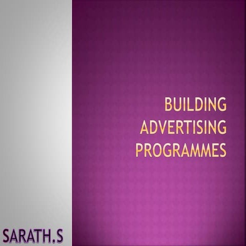 Building advertising programs | PPTX