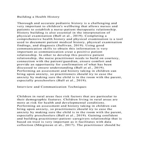 The pediatric history and physical examination | DOCX