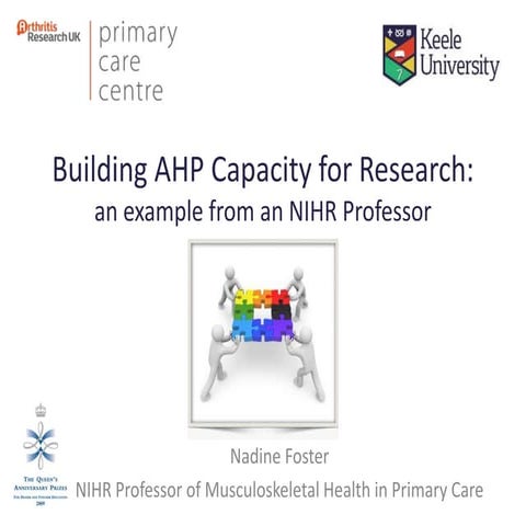 Building ahp capacity for research an example from an nihr research ...