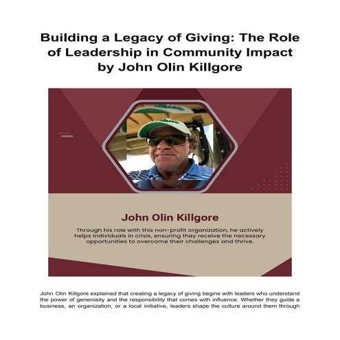 Building a Legacy of Giving_ The Role of Leadership in Community Impact ...