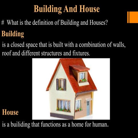 Building,types of building and case study about redential building | PPTX