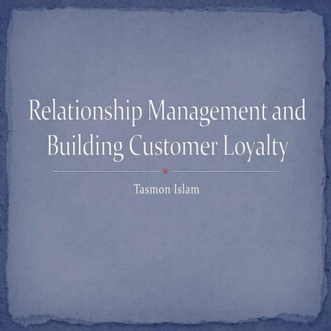 Customer Loyalty | PPTX