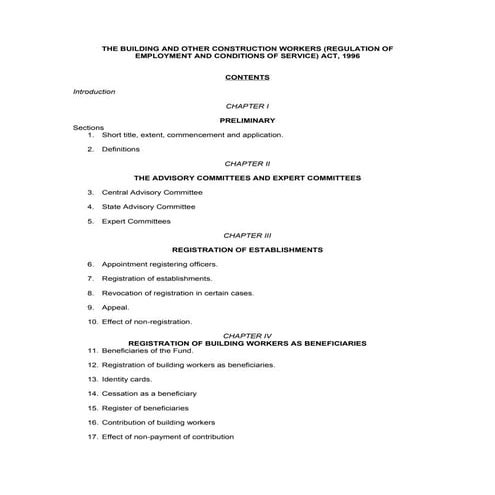 Building and other construction act | DOC